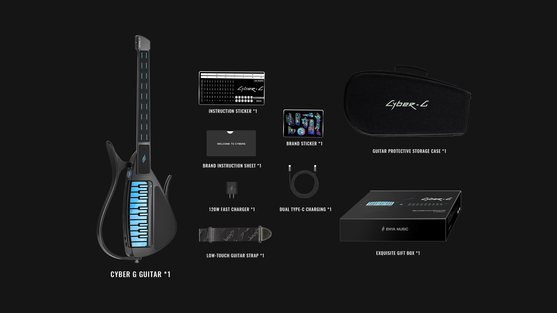Enya Cyber-G: New Era Backing Stringless Guitar