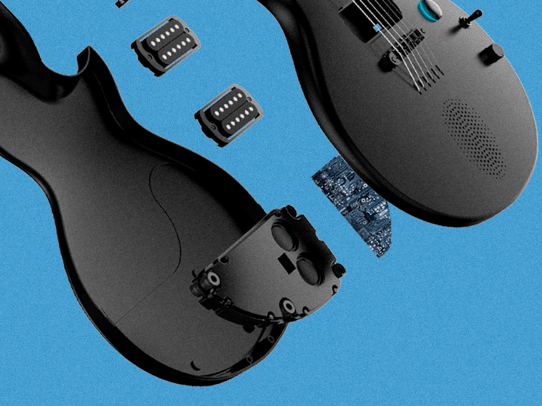 Nova Go Sonic : Carbon Fiber Smart Electric Guitar